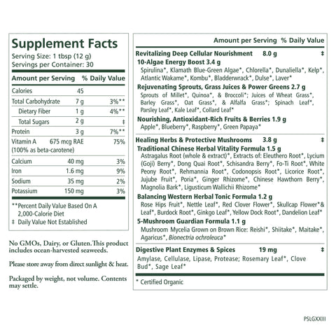 Pure Synergy® Superfood Powder - Organic Green Superfood Powder