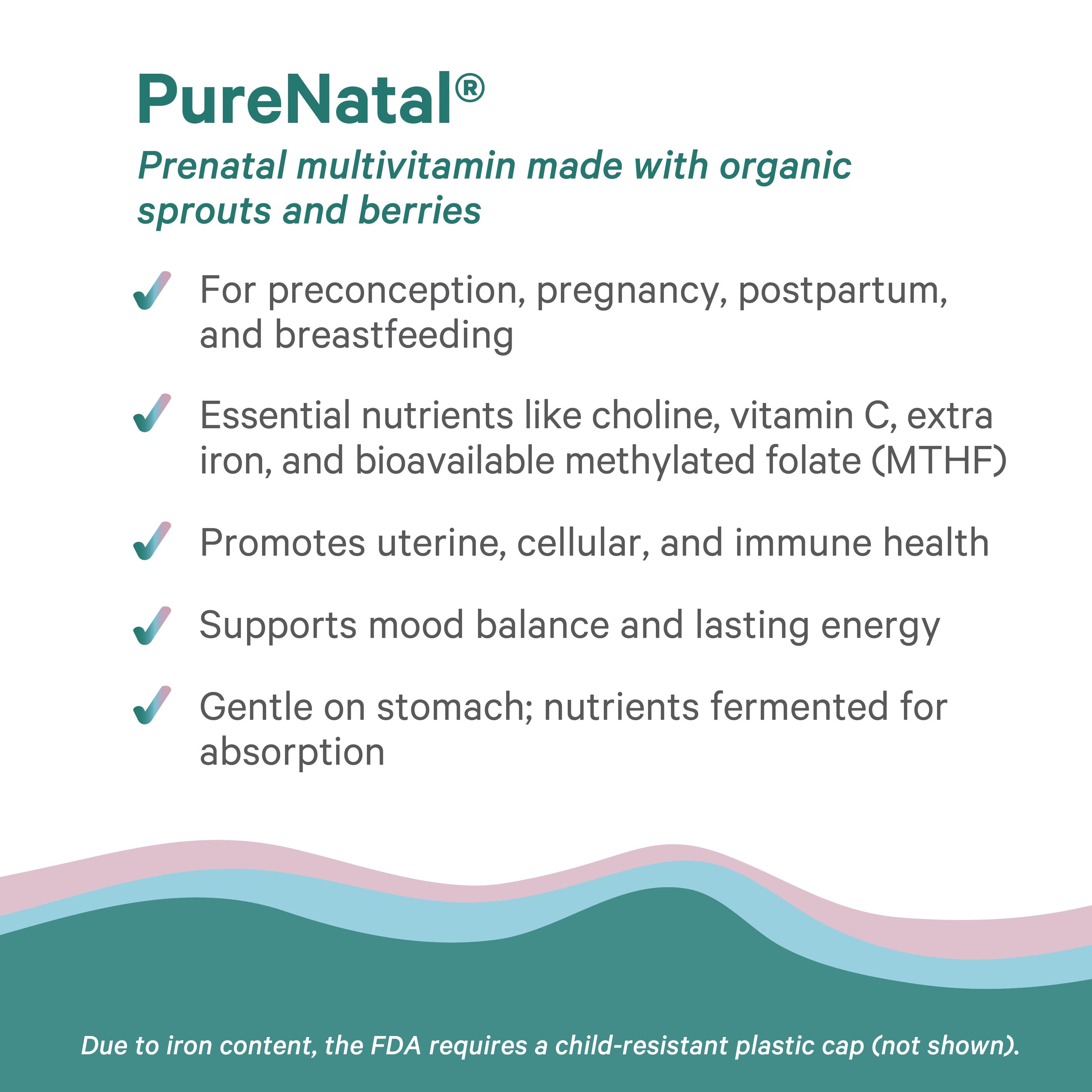 PureNatal® - Maternity Prenatal Vitamins with Iron from Pure Synergy